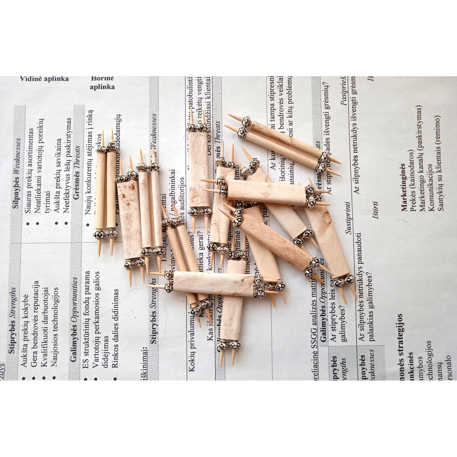 Miniature parchment scrolls set of 2, old paper manuscripts Jewish