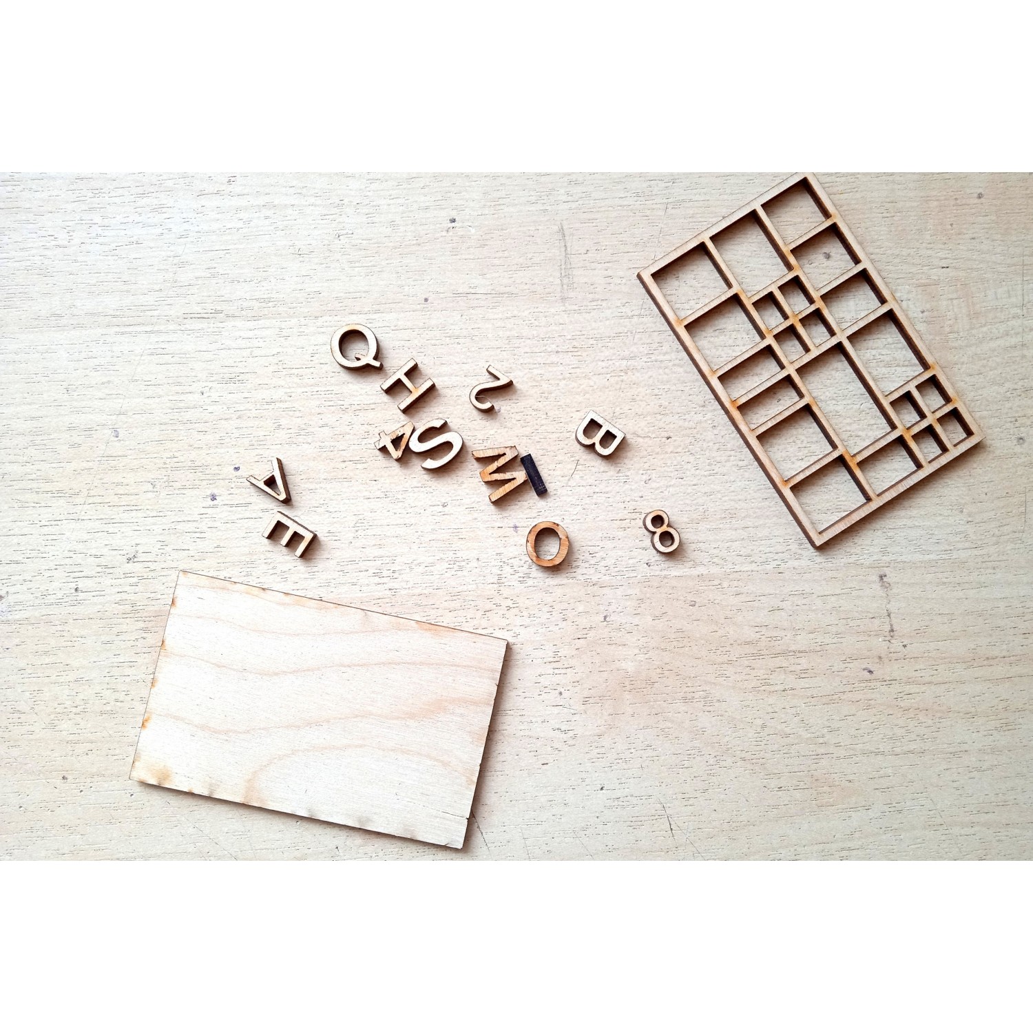 Miniature typography drawer digiTypography digital vector file board ...