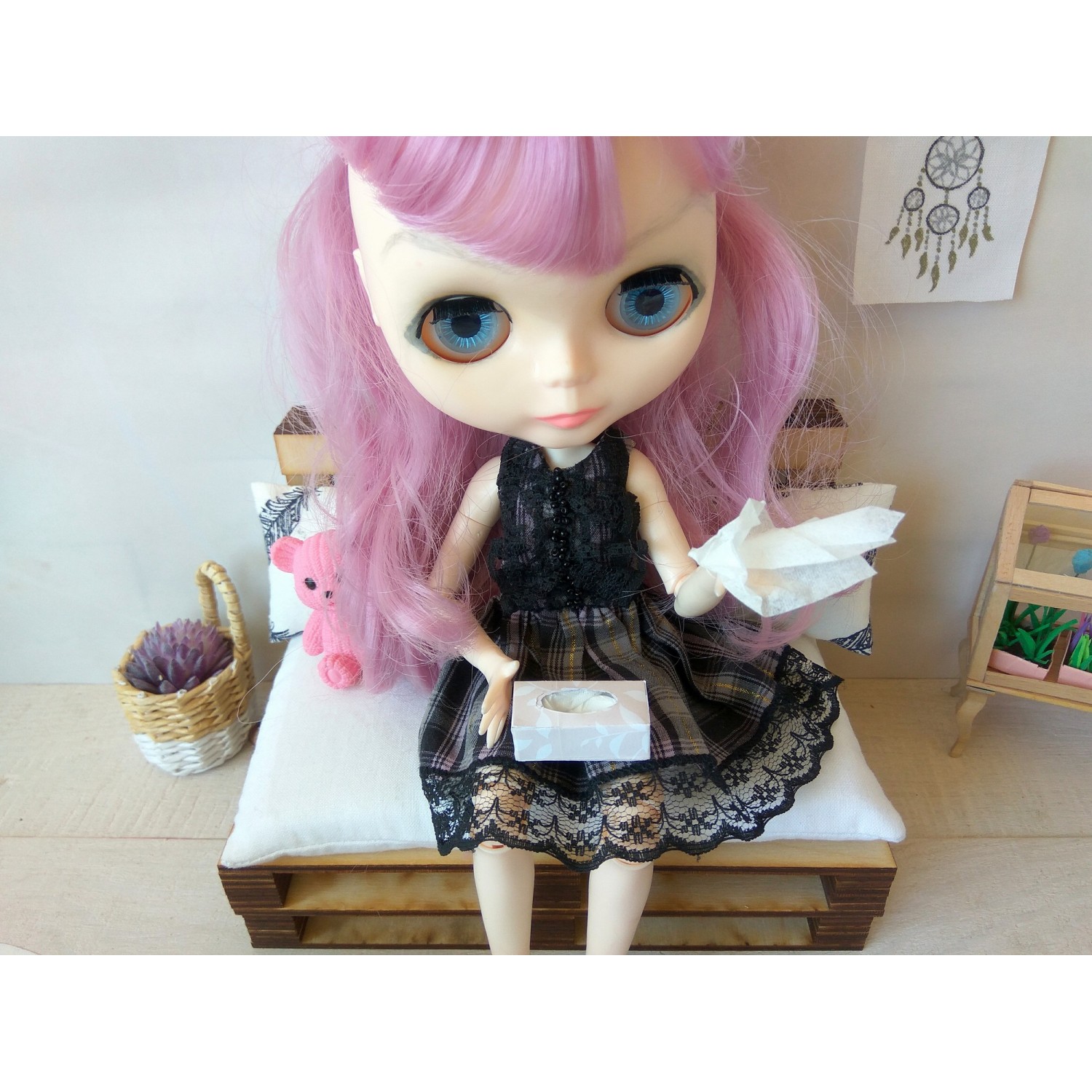 Miniature tissue box making tutorial FREE origami paper dollhouse